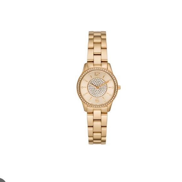 Michael Kors | Accessories | Michael Kors Runway Analog Gold Dial ...